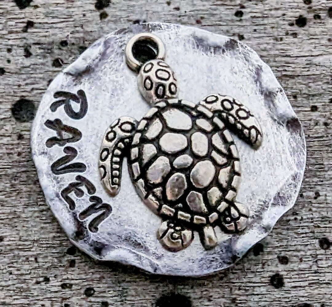 Turtle Dog Tag, Turtle Cat Tag, Turtle Pet Tag, Sea Turtle, Pet ID Tag ...