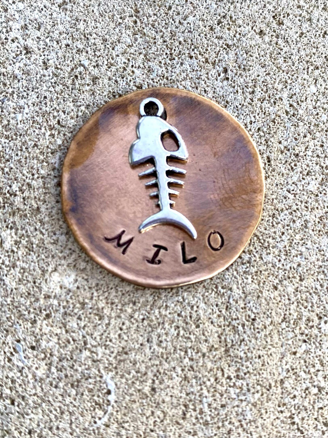 Fish Bone Tag, Fish Cat Tag, Tags for Cats, Cat ID Tag, Dog ID Tag ...