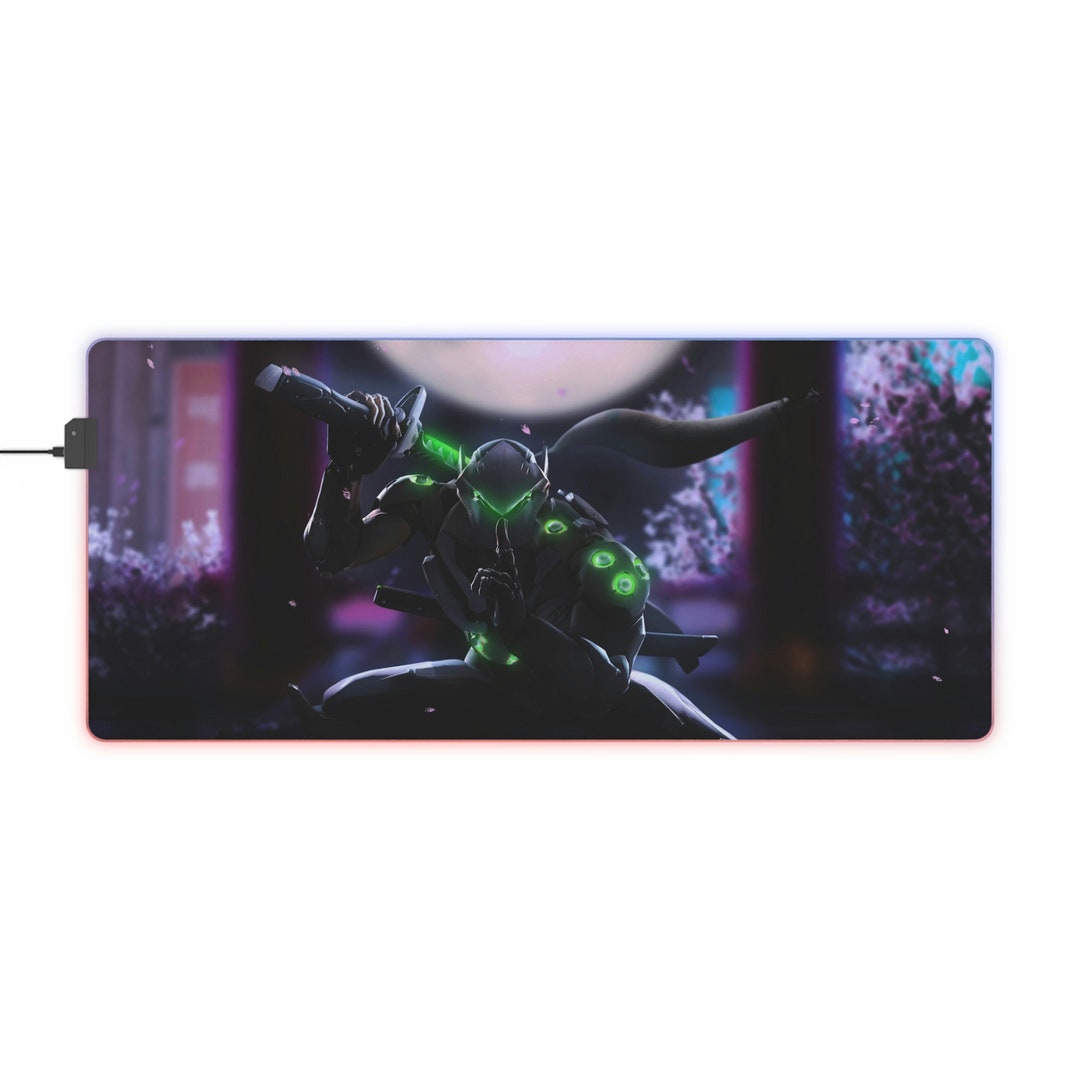 Genji Overwatch Led Gaming Mouse Pad Multiple Sizes Etsy