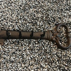 Vintage Cast Iron Key Rack With Hooks - Etsy