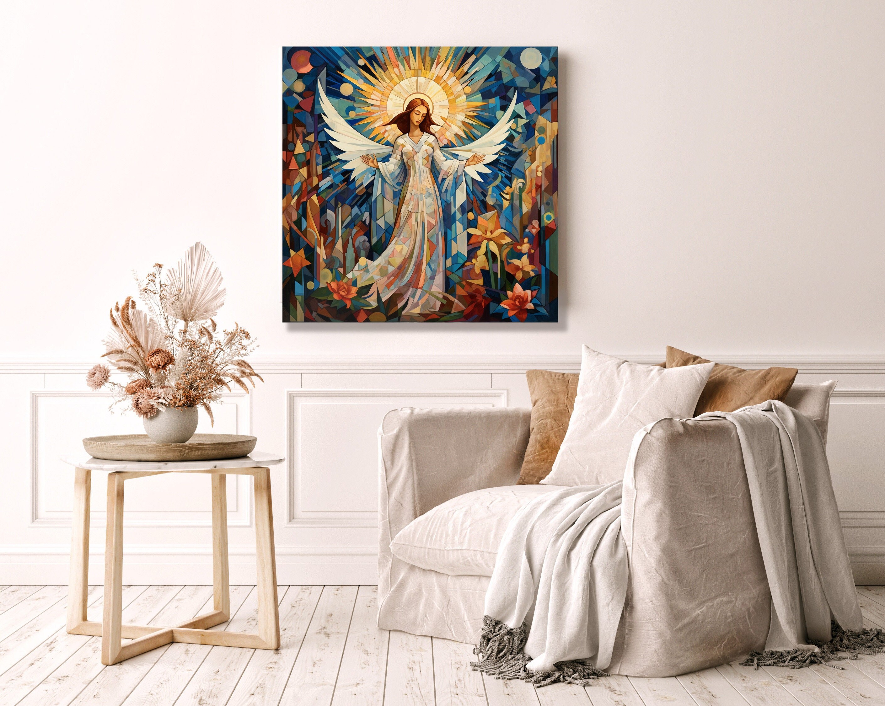 Colorful Angel 1 Digital Art Download Catholic Inspiration Angel With ...