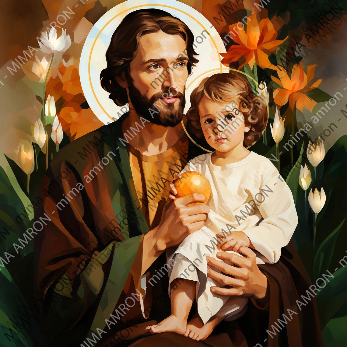 Saint Joseph - Art Digital Download - Catholic Inspiration - St. Joseph ...