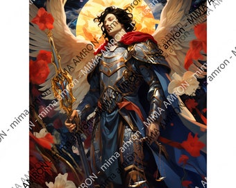 Archangel Raphael - the Warrior of Men - Digital Art Download ...