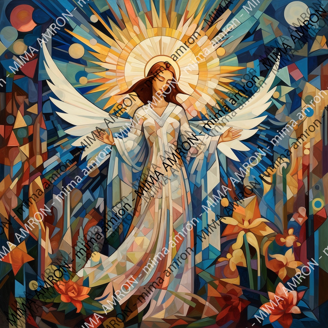 Colorful Angel 1 - Digital Art Download - Catholic Inspiration - Angel ...