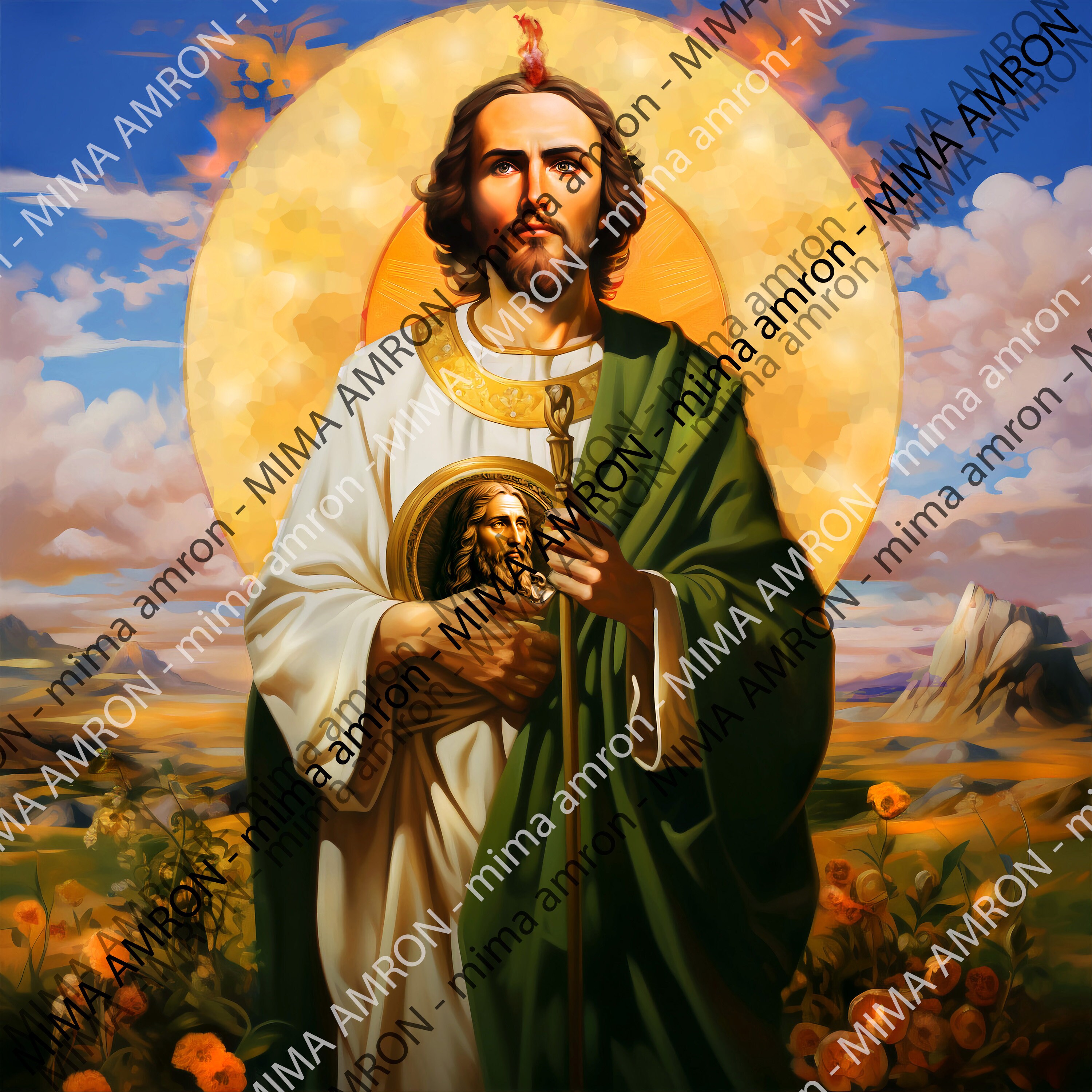 Saint Jude - Art Digital Download - Catholic Inspiration - St. Jude - Etsy