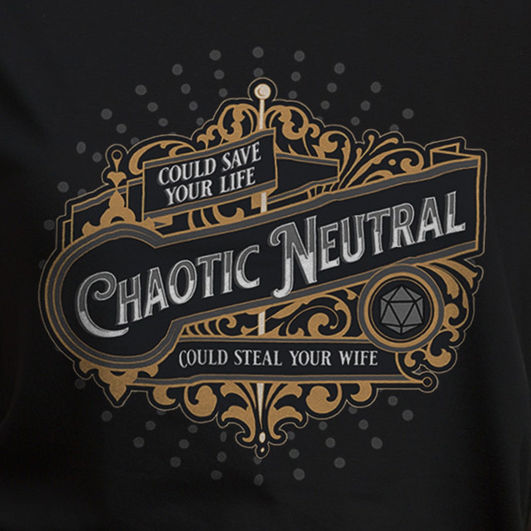 Dungeons and Dragons Chaotic Neutral T-shirt, Dnd Vintage Alignment Tee ...