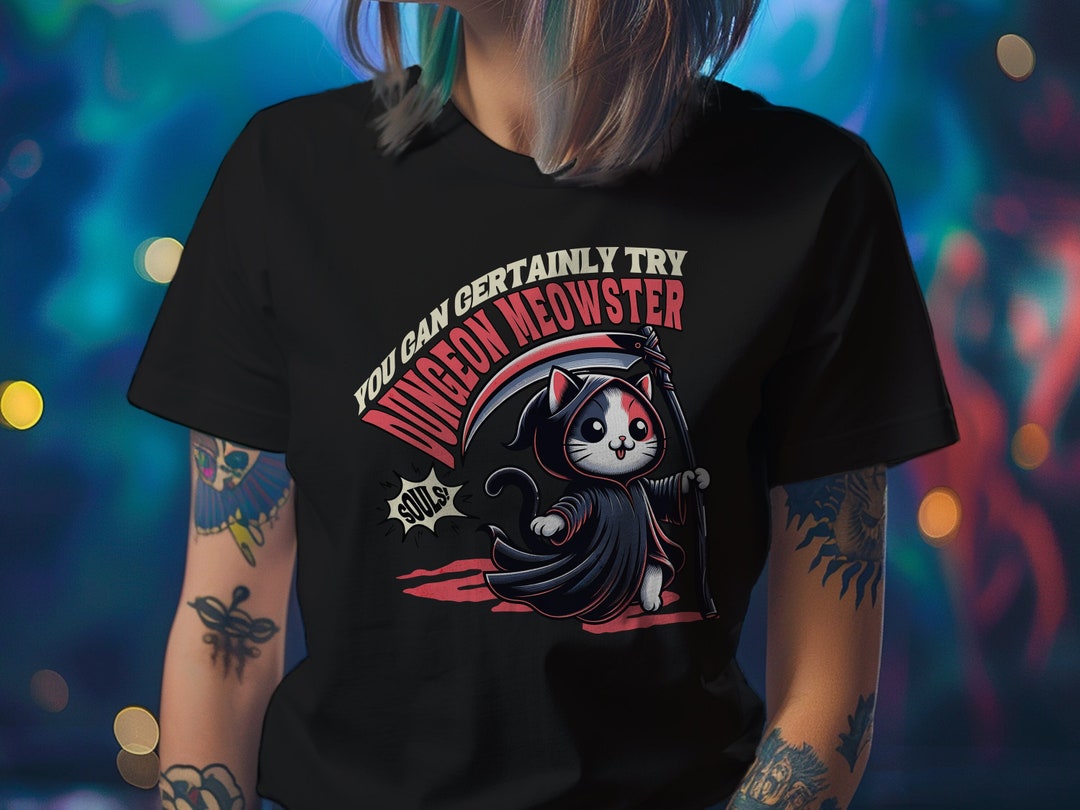 Dungeons and Dragons Dungeon Meowster T-shirt, Dnd Vintage Tee, Soft ...