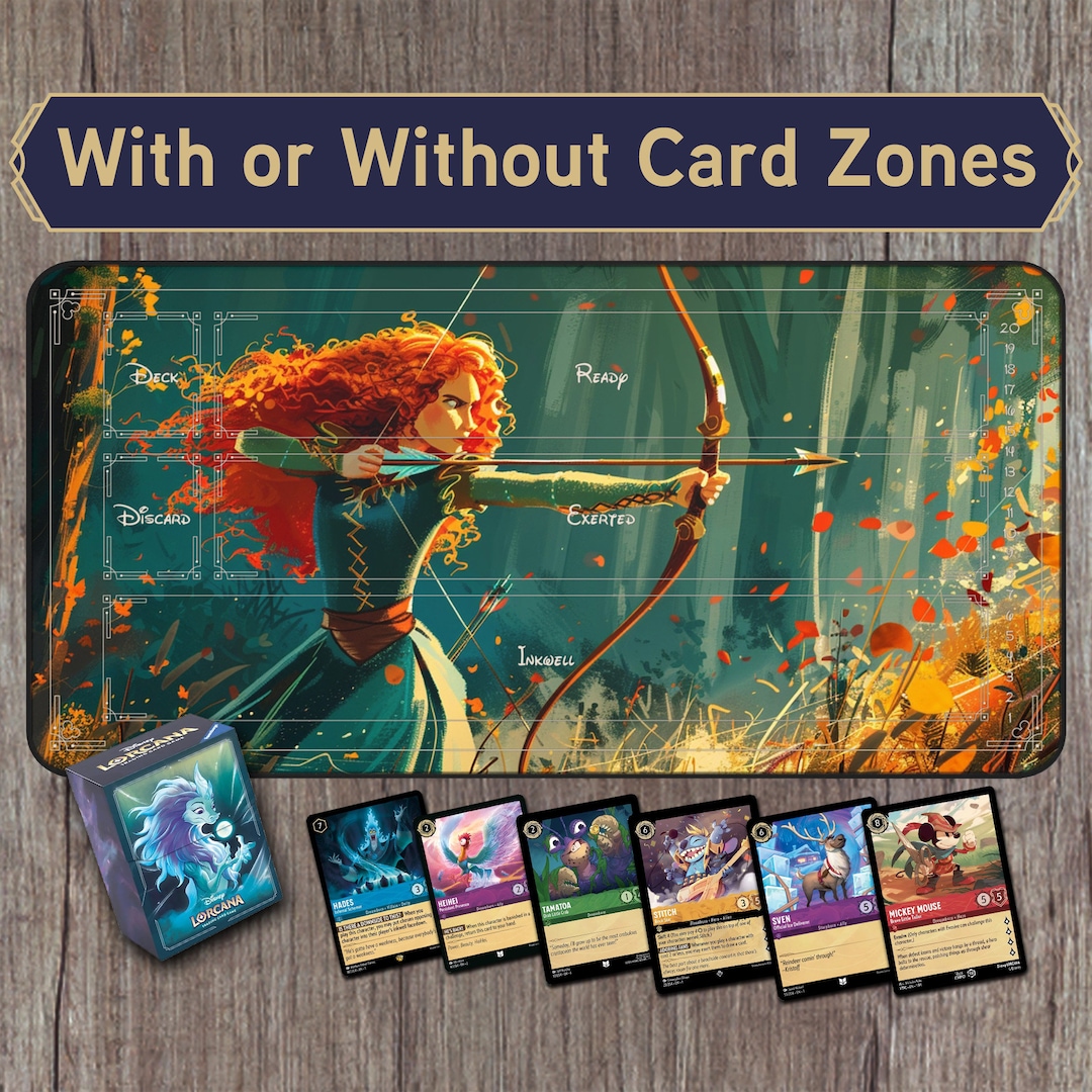 Lorcana Card Game Brave Spirit Playmat, TCG Play Mat, Desk Mat, Office ...