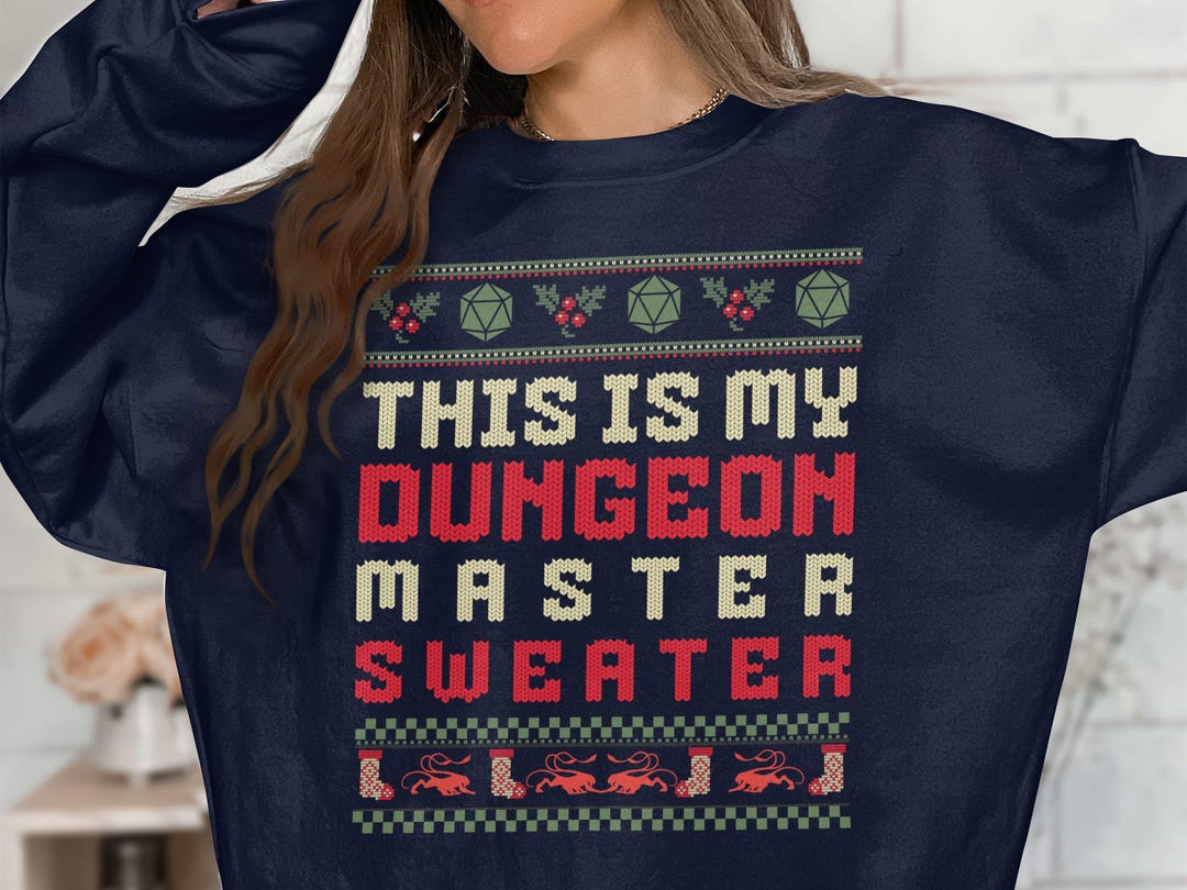 Dungeons and Dragons This is My Dungeon Master Sweater, Ugly Christmas ...