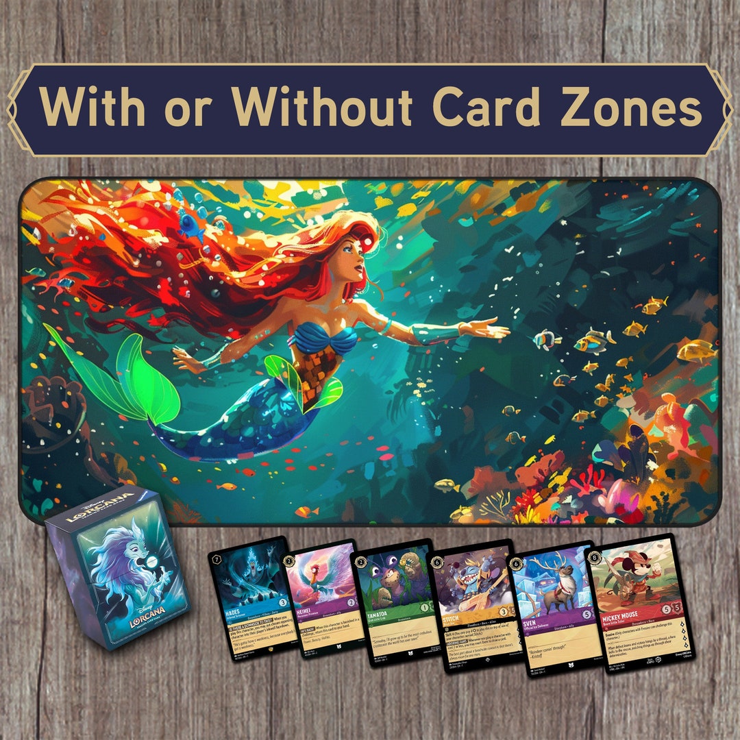 Lorcana Card Game Under the Sea Playmat, TCG Play Mat, Desk Mat, Office ...