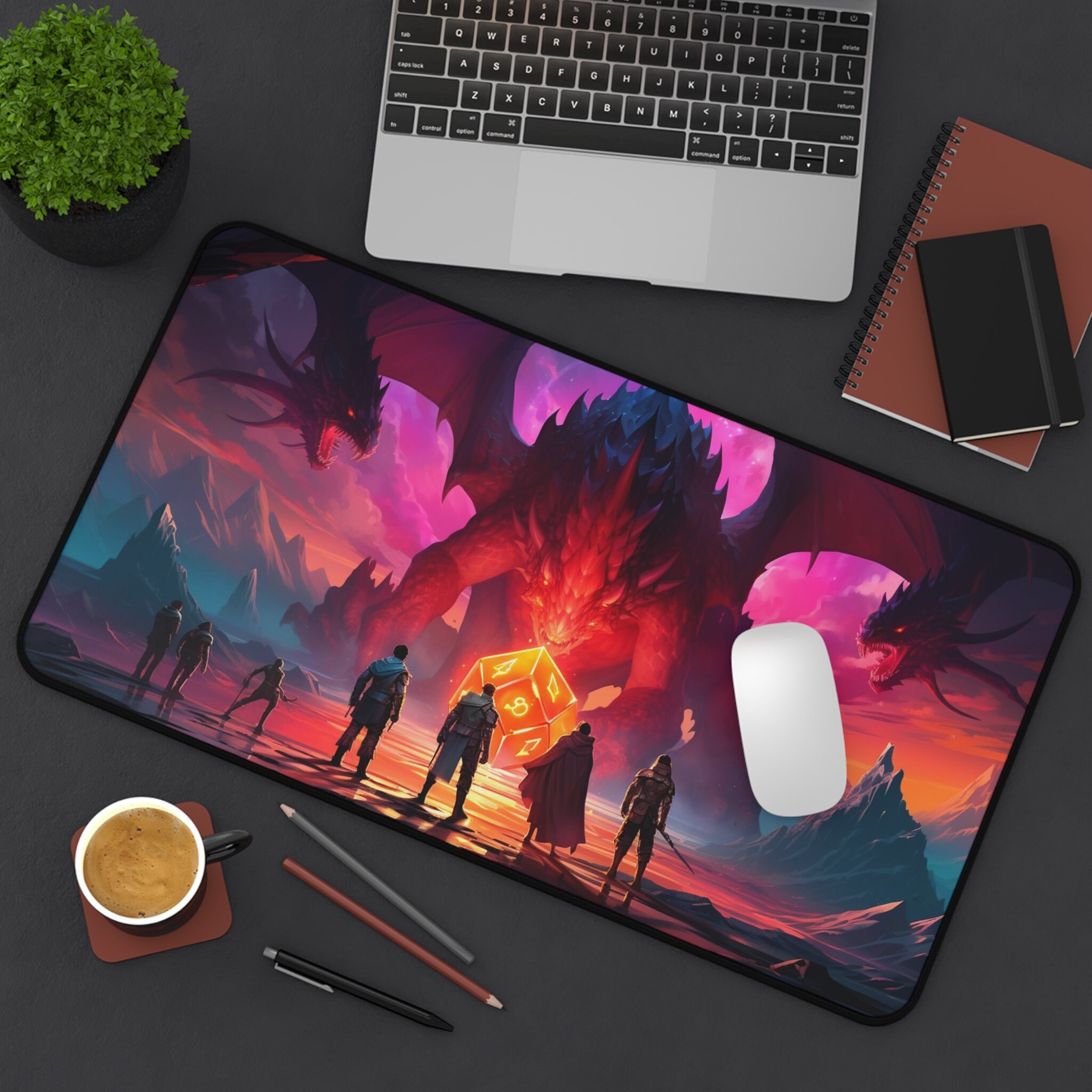 Dungeons and Dragons Roll for Initiative Gaming Desk Mat, TCG Gaming ...