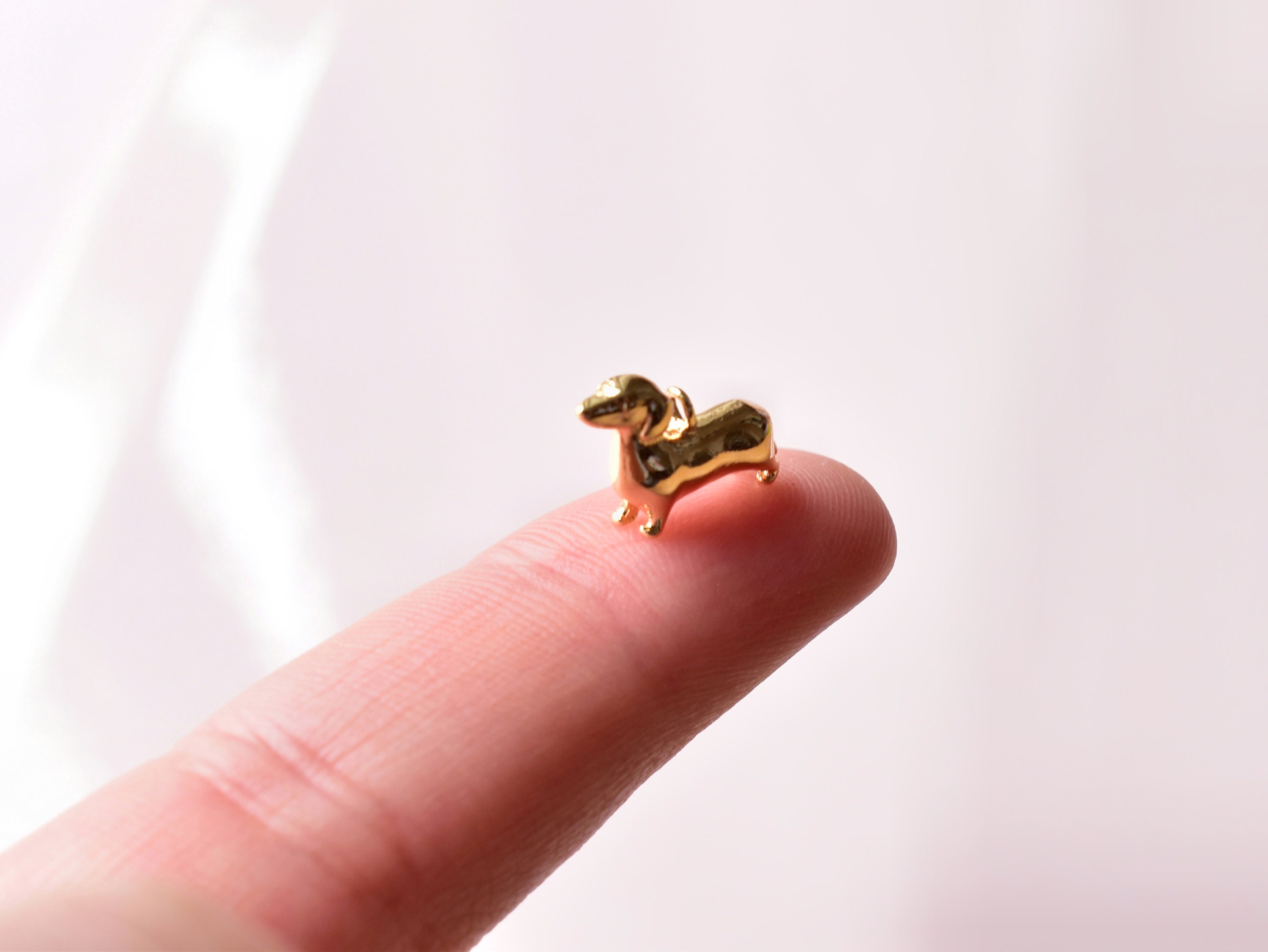 Small Dog Charms 18k Gold Plated Brass Pendants for - Etsy