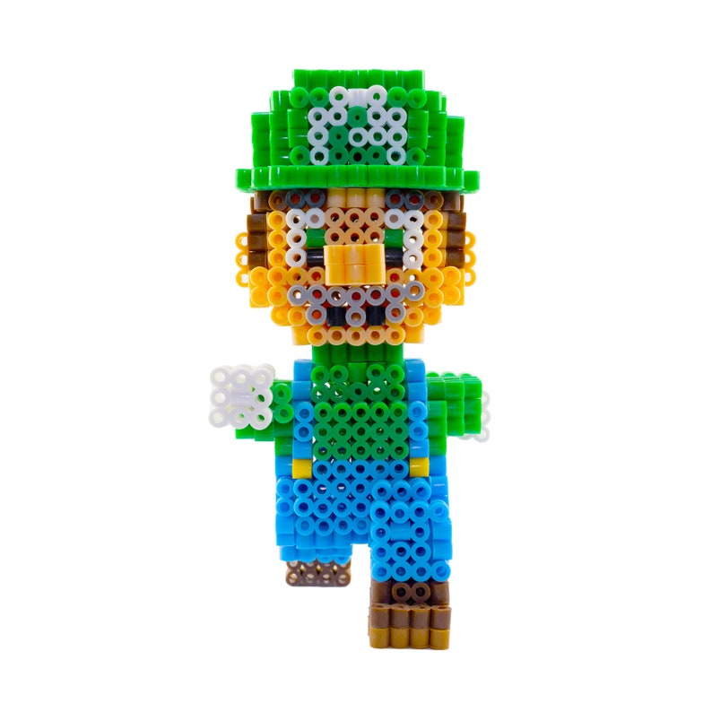 Luigi 3D Perler Figurine - Etsy