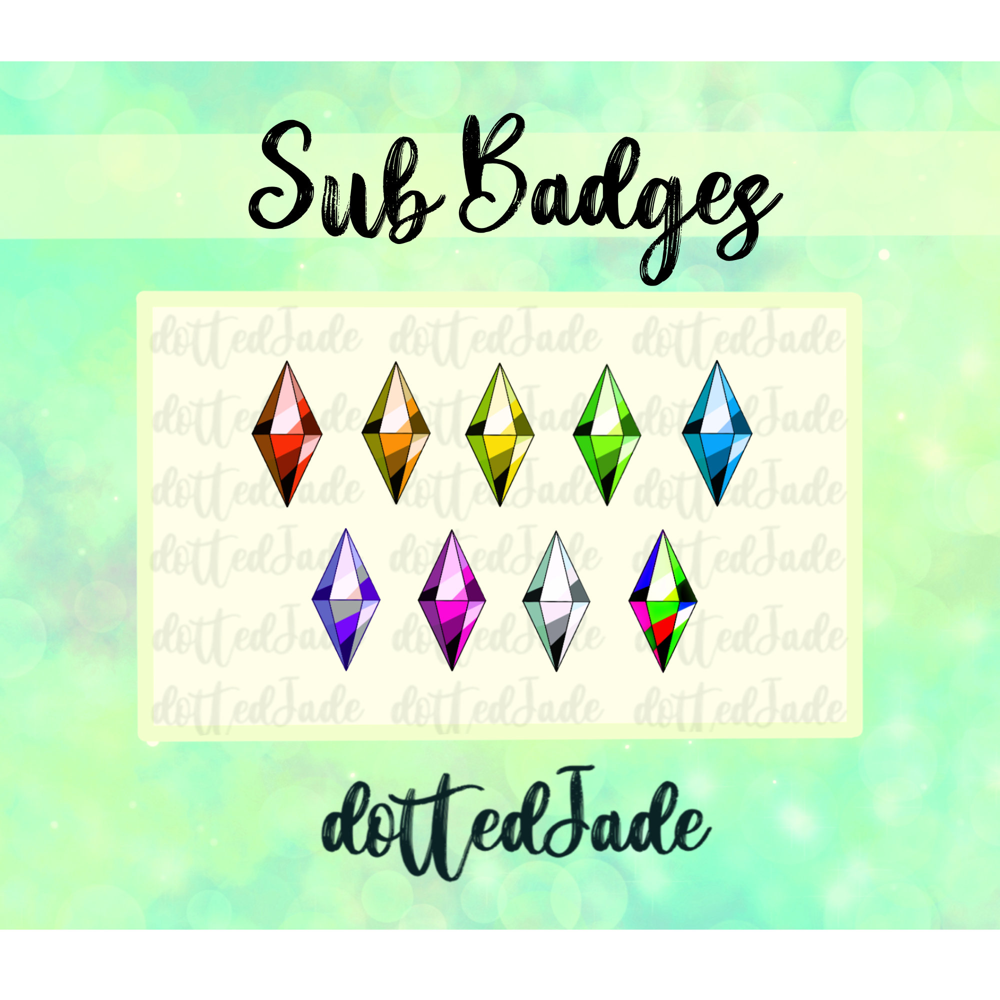 Plumbob Sims Inspired Twitch Sub Badges - Etsy