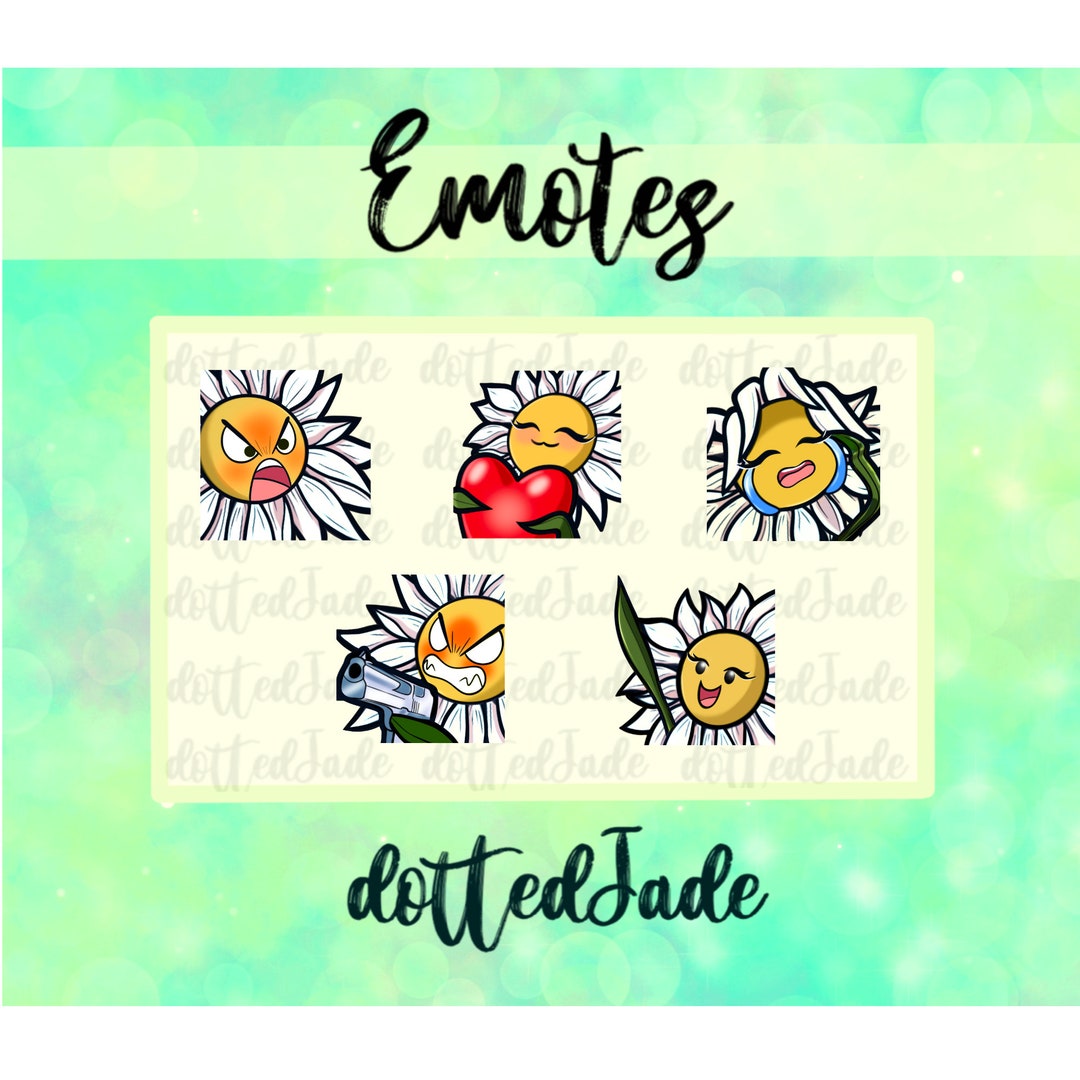 Cute Daisy Emotes | Digital Download - Etsy