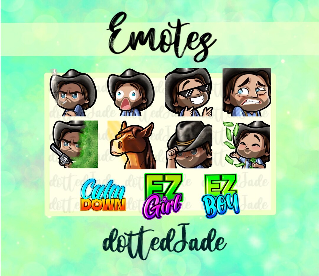 Cowboy Twitch Emotes | Digital Download - Etsy UK