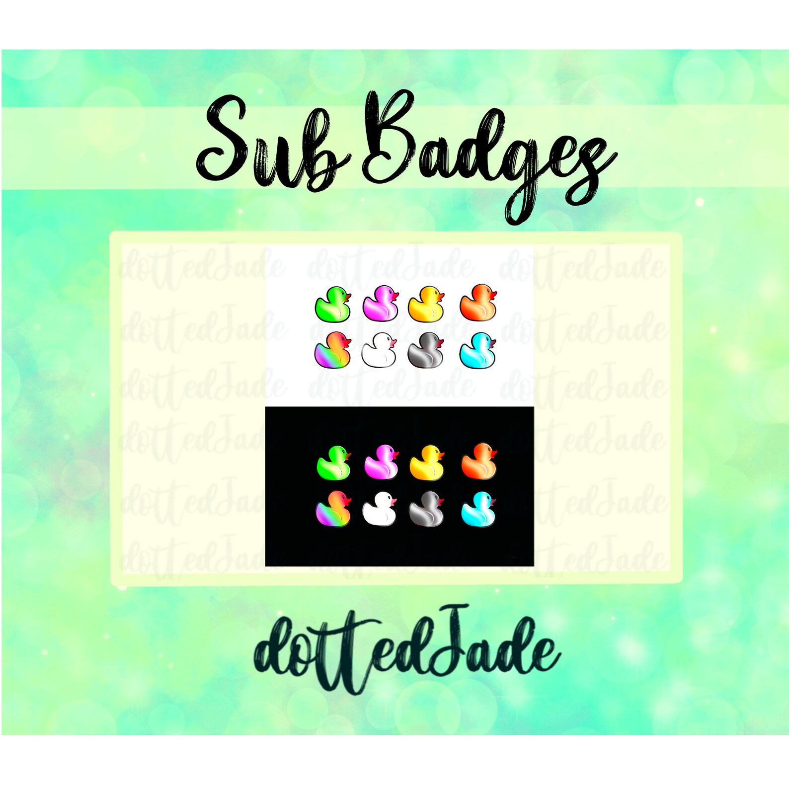 Cute Rubber Duck Twitch Sub Badges - Etsy