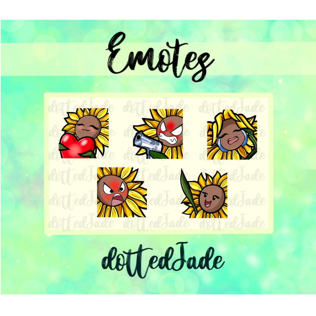 Cute Sunflower Emote Pack | Digital Download - Etsy