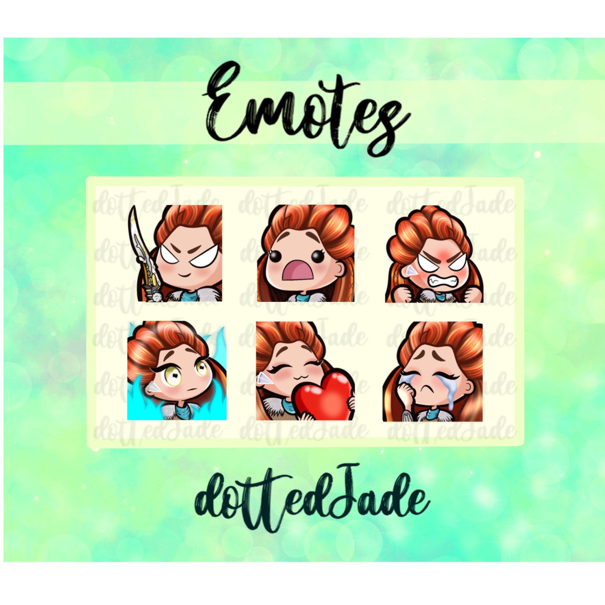 HFW / HZD Aloy Inspired Twitch Sub Emotes - Etsy