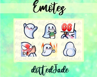 9 Ghosty Boi Emotes/badges Bundle Pack Twitch, Youtube, Discord, Tiktok ...