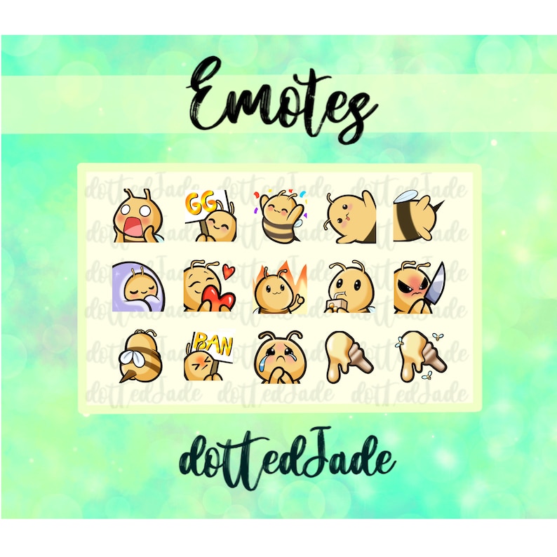 15 Cute Funny Bumble Bee Twitch Emotes & Badges Package - Etsy