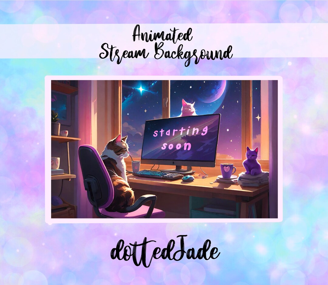 Animated Cat Streaming Overlays - Etsy
