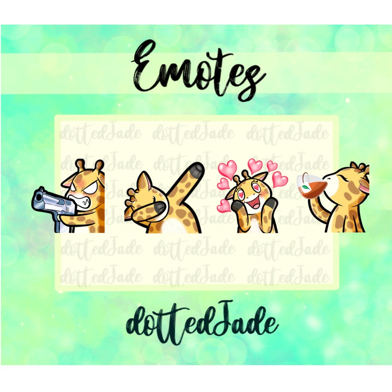 Cute Funny Giraffe Twitch Emotes - Etsy