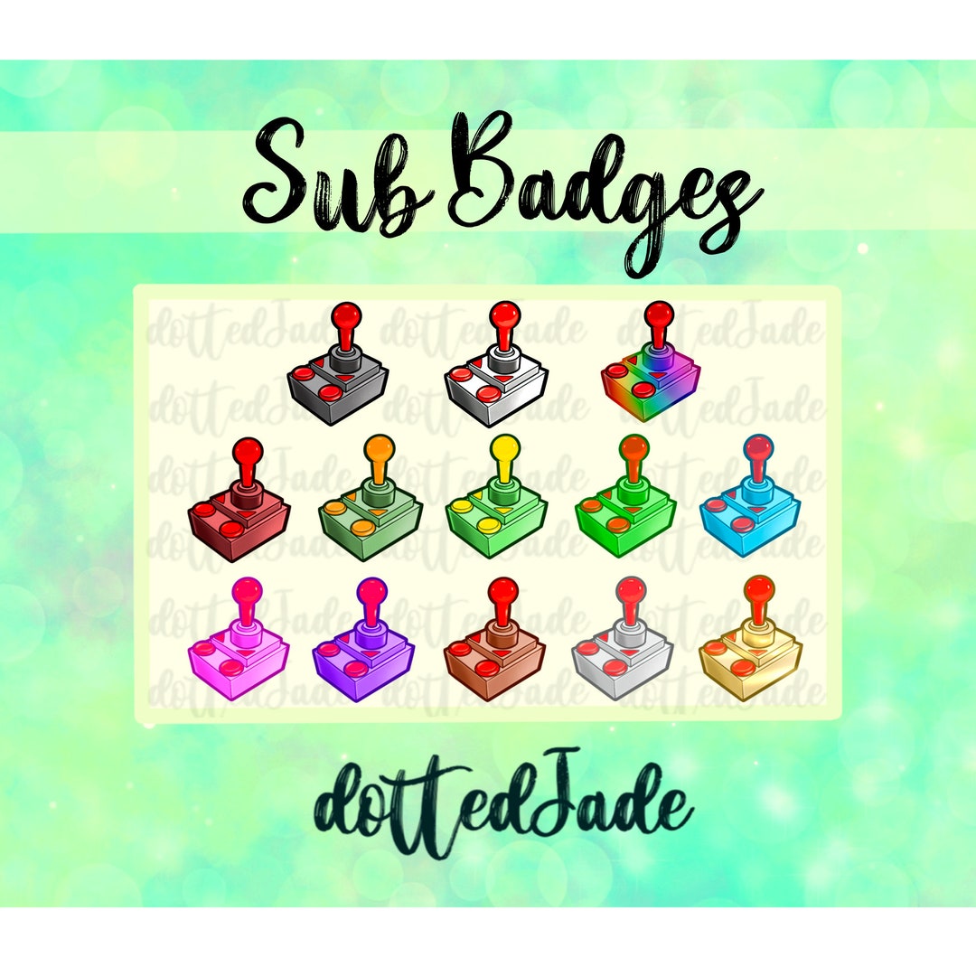 Twitch Retro Controller Sub Badges | Digital Download - Etsy