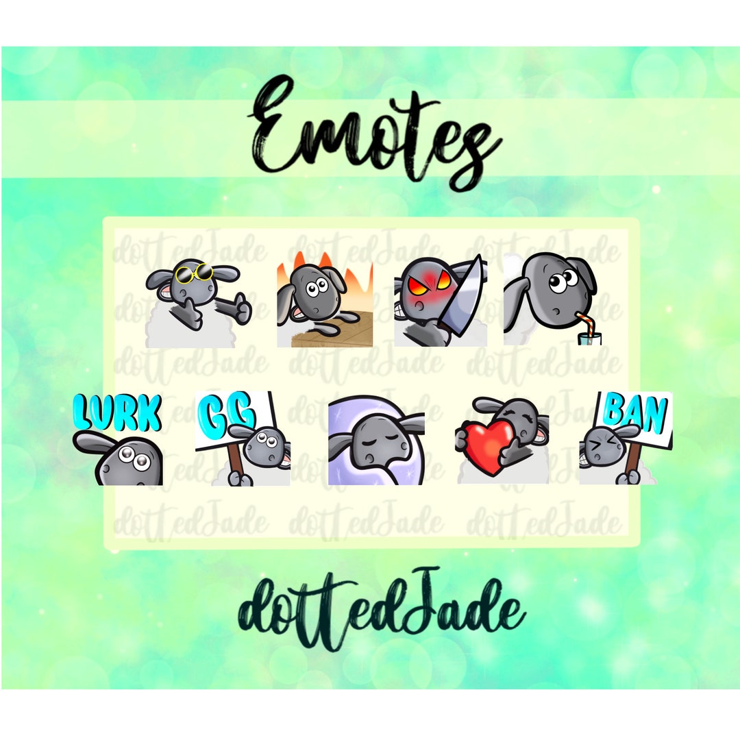 Cute Funny Shaun the Sheep Inspired Twitch Emotes - Etsy