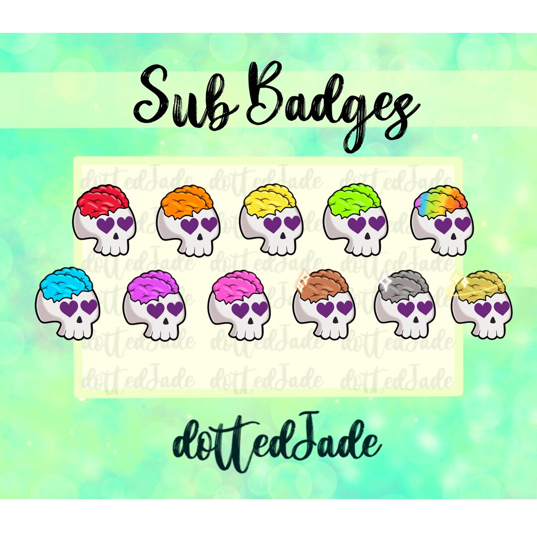 Cute Scary Skull Halloween Twitch Sub Badges - Etsy