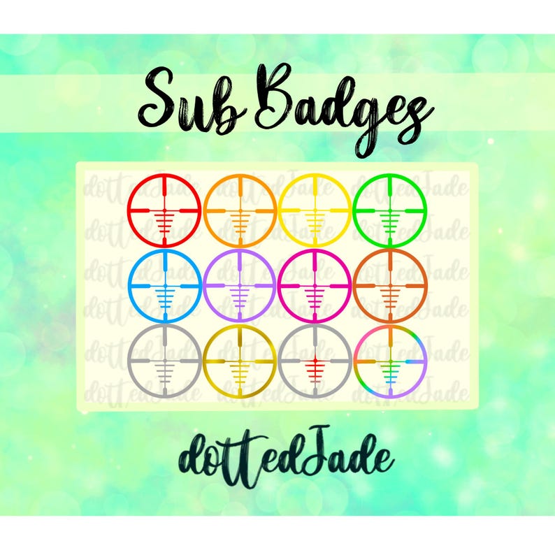 Sniper Reticle Twitch Sub Badges - Etsy