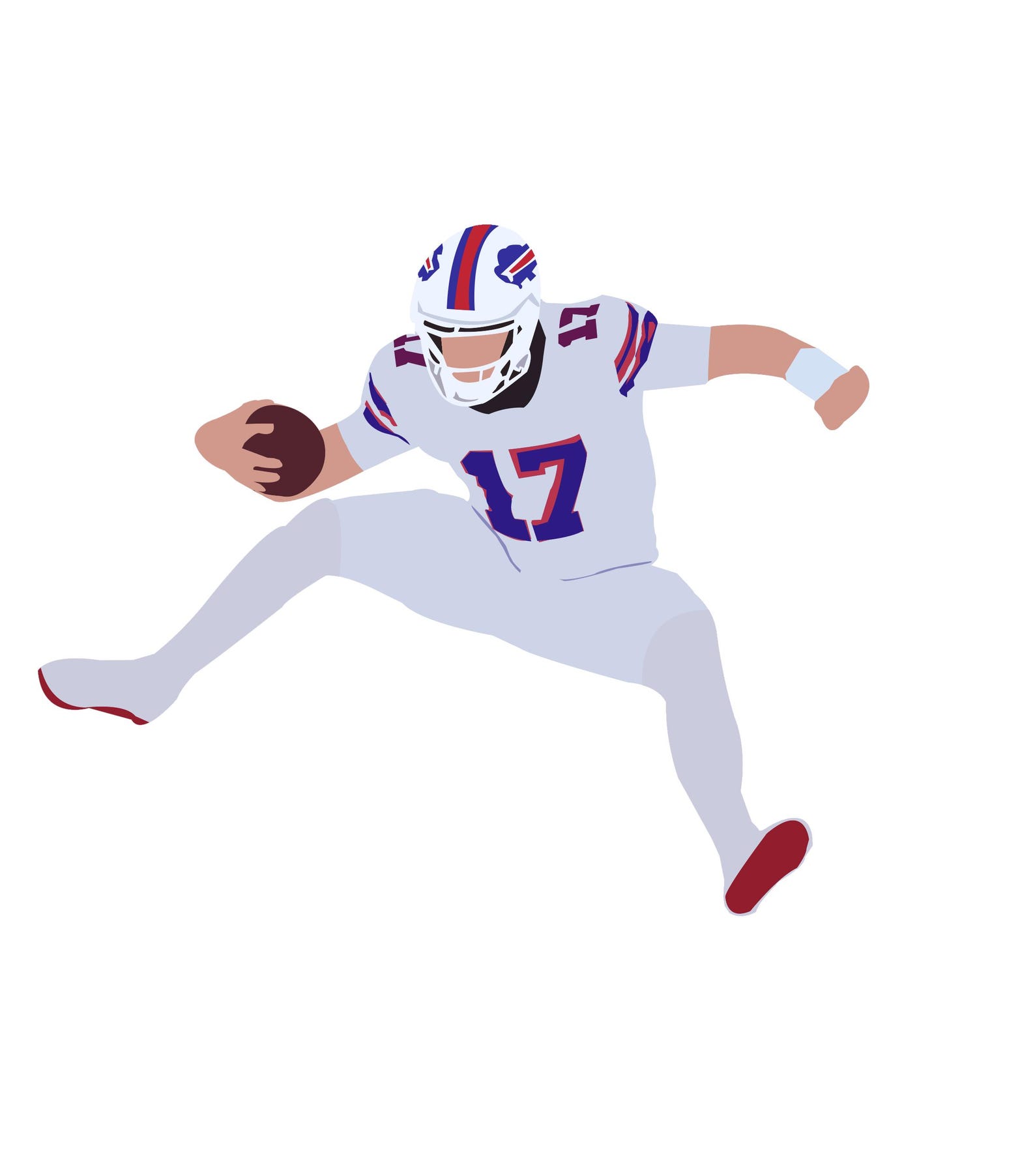 Josh Allen Hurdling Sticker – Buffalo Bills Fan Vinyl Decal for Laptops ...