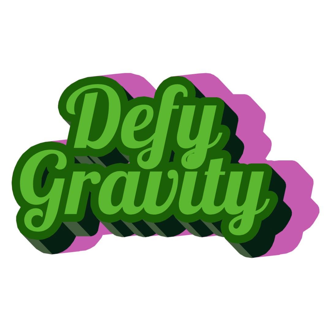 Defy Gravity - Wicked Musical Inspired Sticker - Musical Theater Quote ...