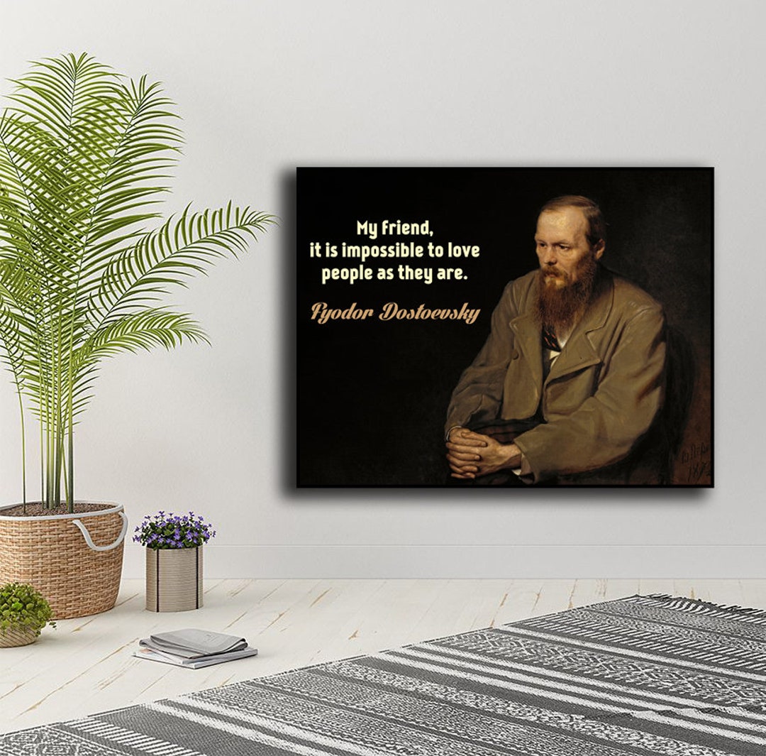 Fyodor Dostoevsky Poster Vintage Wall Art Bookworm Gift - Etsy