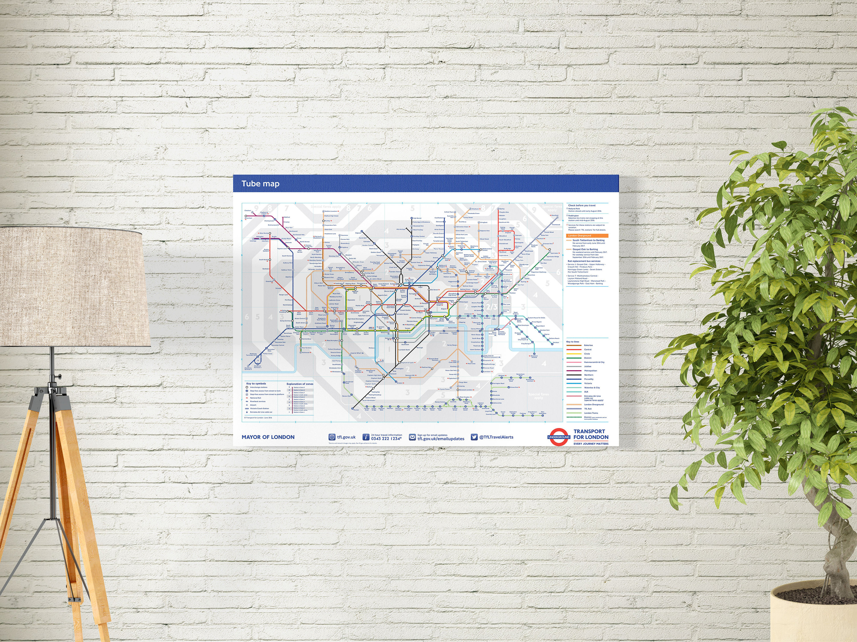 London Underground Tube Map Large Poster Art Print Home & - Etsy UK