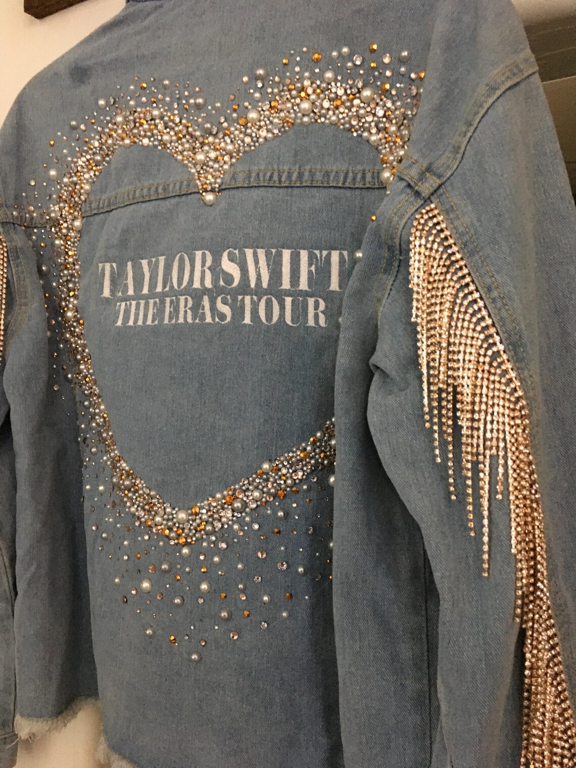 Swiftie CUSTOM Concert Jean Jacket! Bling and Fringe! - Etsy