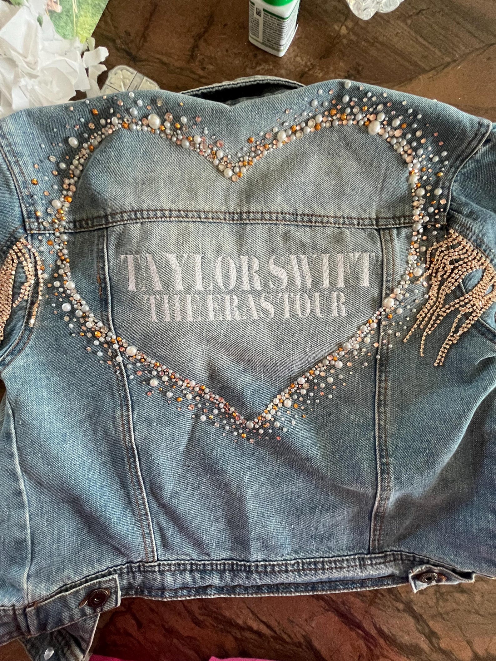 Swiftie CUSTOM Concert Jean Jacket! Bling and Fringe! - Etsy