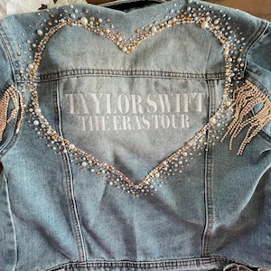 CUSTOM Concert Jean Jacket! Bling and Fringe! BTS,SWIFTIE - Etsy