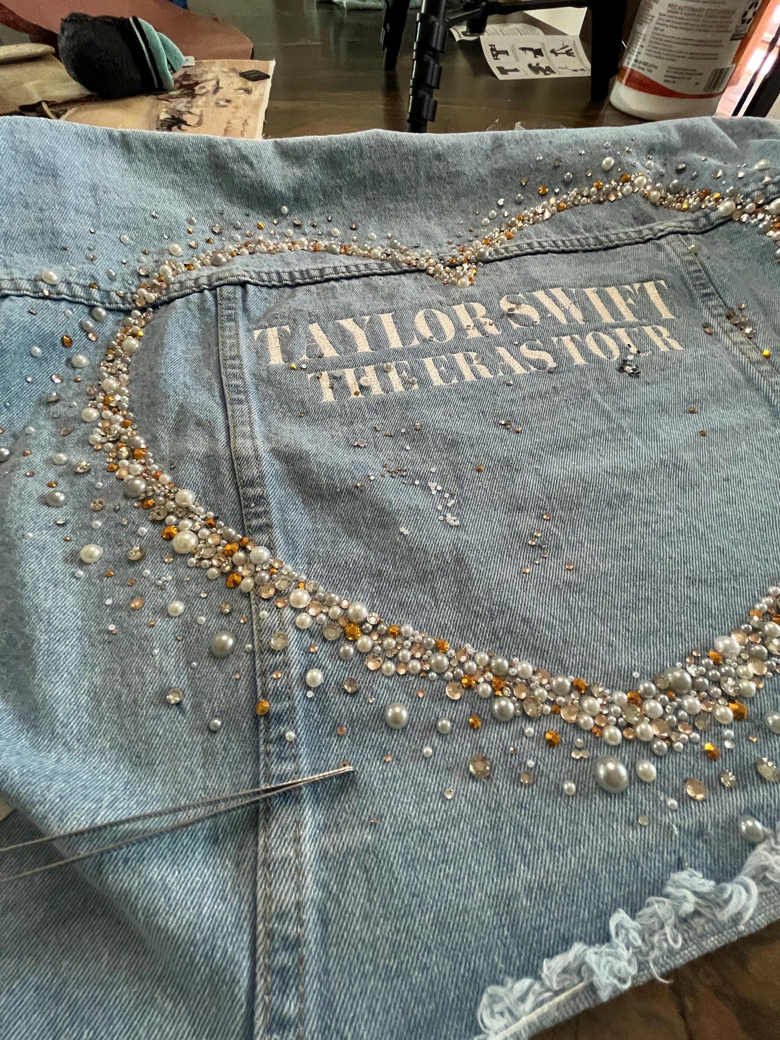 Swiftie CUSTOM Concert Jean Jacket! Bling and Fringe! - Etsy