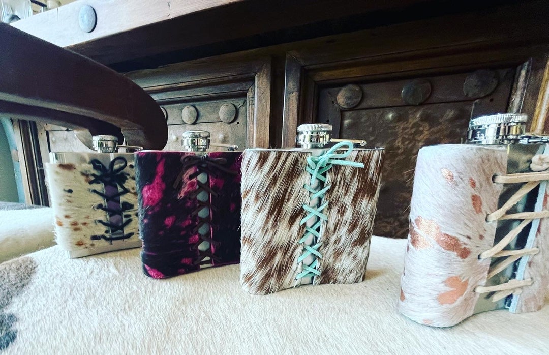 Cowhide, Small Flasks 6 Ounce - Etsy