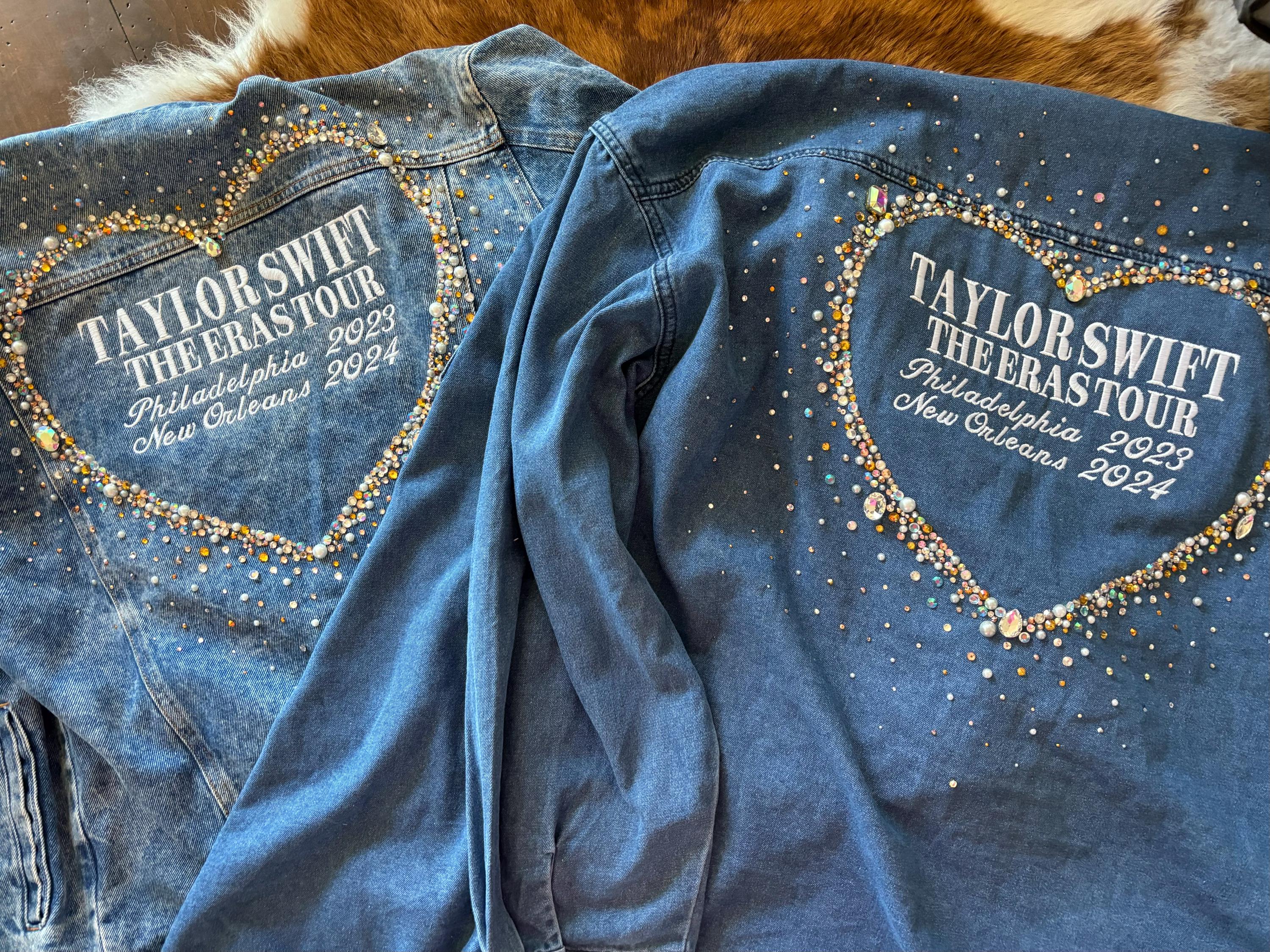 Swiftie CUSTOM Concert Jean Jacket! Bling and Fringe! - Etsy