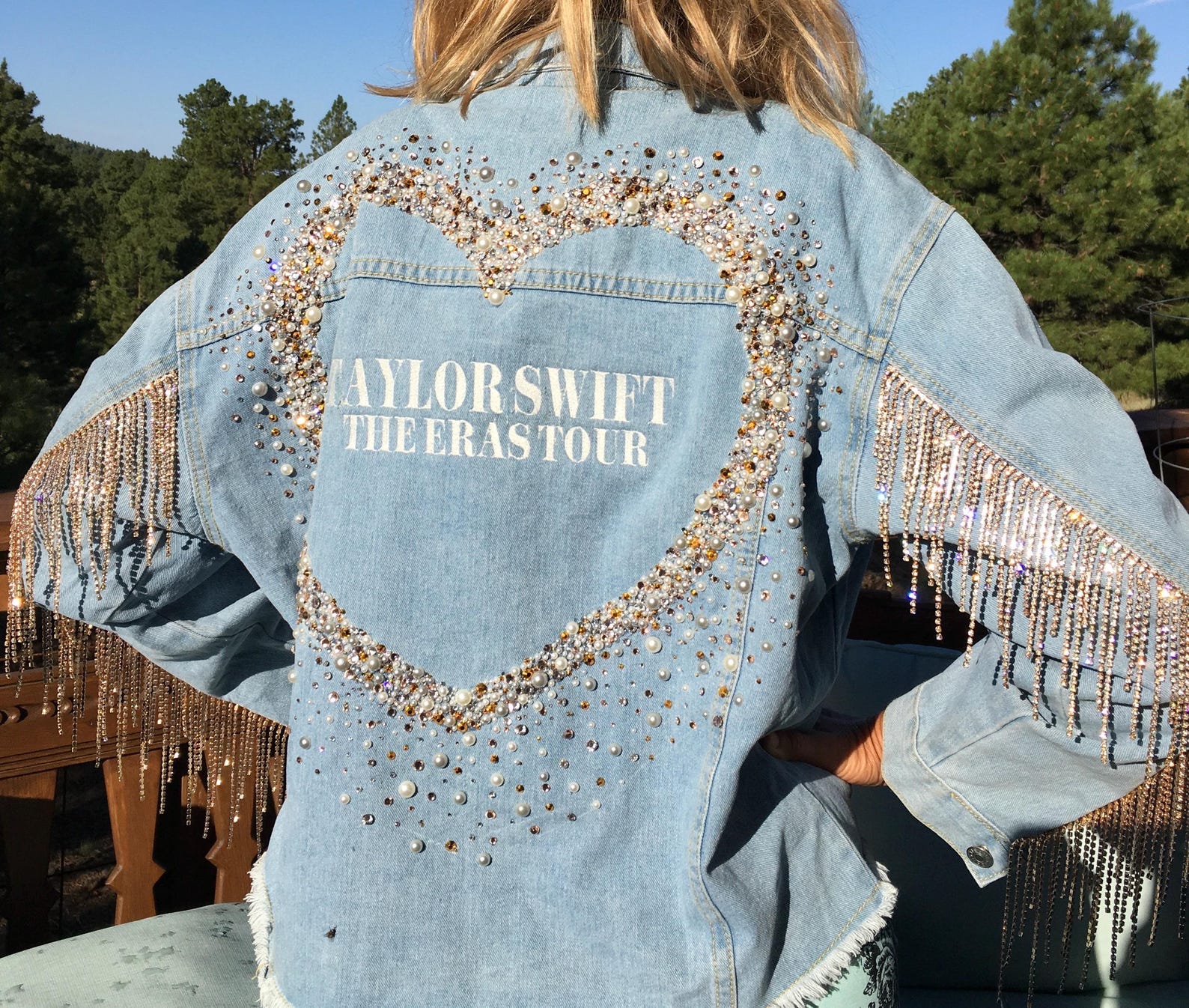 Swiftie CUSTOM Concert Jean Jacket! Bling and Fringe! - Etsy