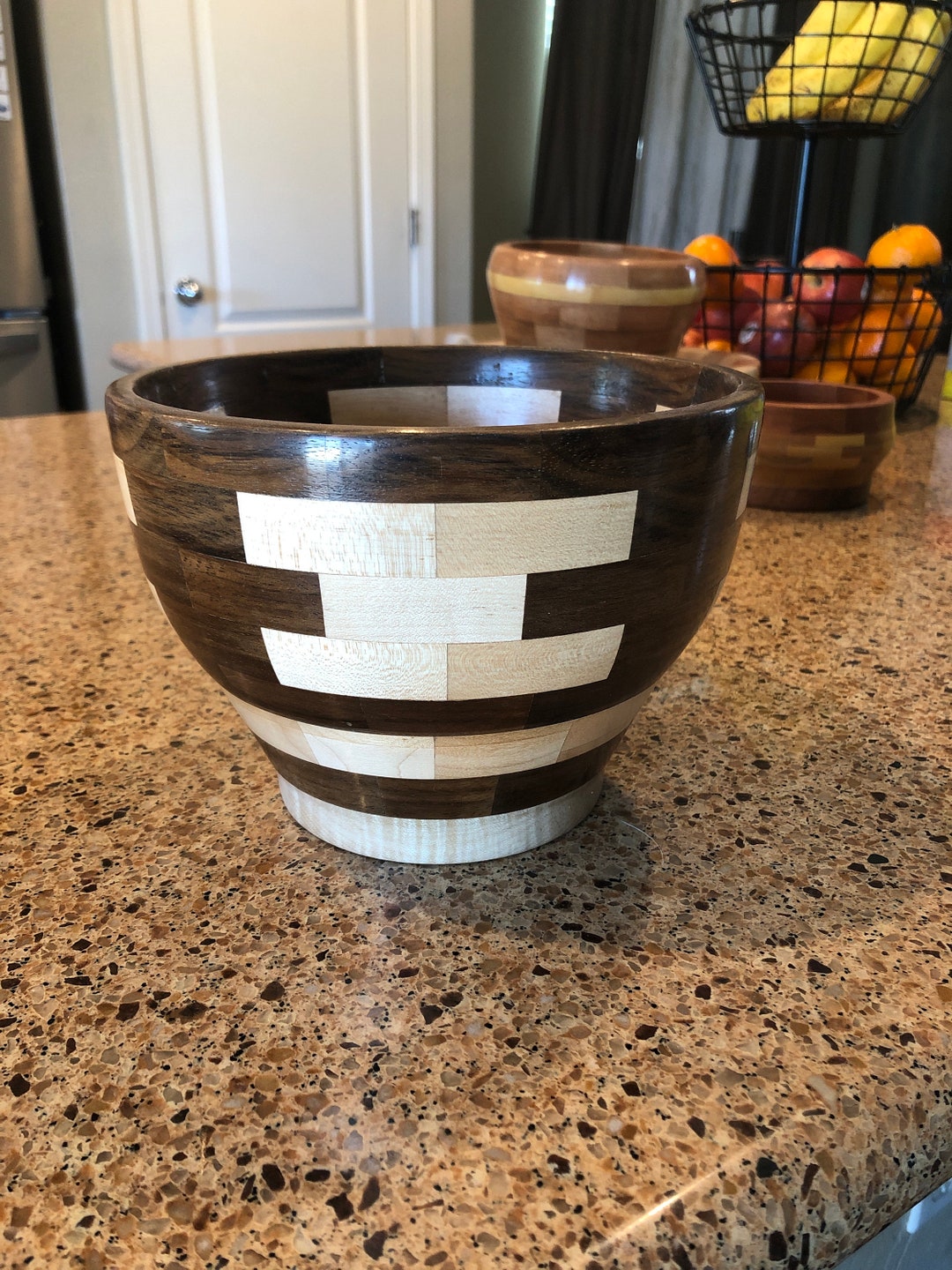 Beautiful Handcrafted Segmented Wood Bowl Available for Display in Any ...