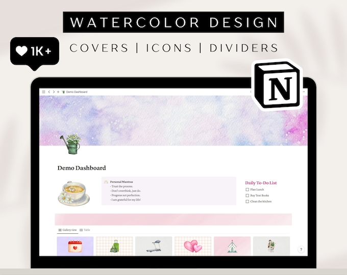 Notion Custom Package With Summer Lily Flower Theme, Notion Templete ...