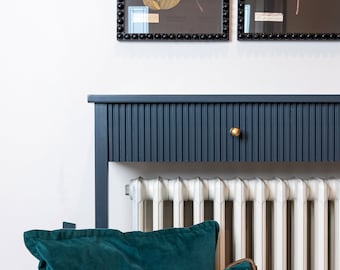 Radiator Console Table Cover Fluted Beaded Reeded. Hand Made to Order ...