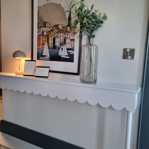 Radiator Console Table Cover Scallop Wavy Edge. Hand Made to Order ...