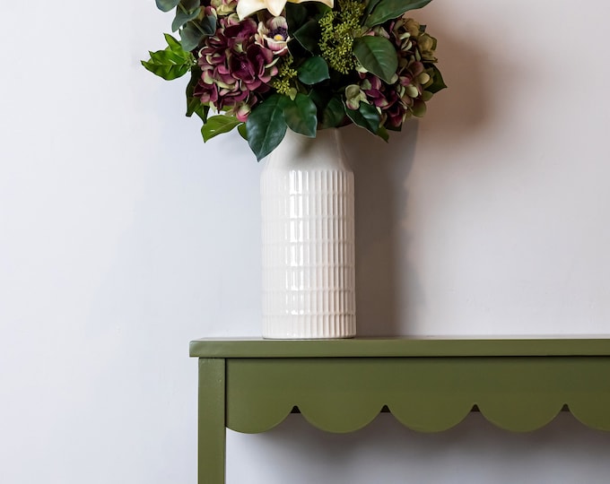 Radiator Console Table Cover Scallop Wavy Edge. Fully Customisable ...