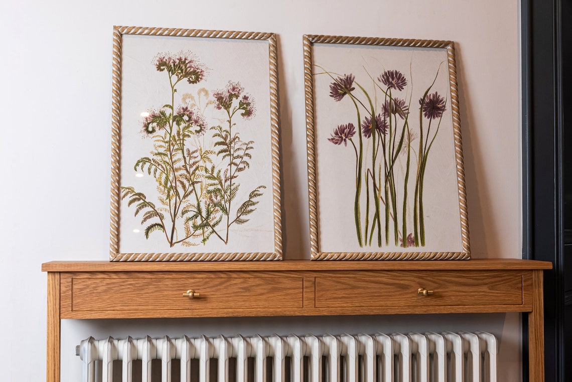 Oak Radiator Console Table - Hand Made to Order - 2 Leg - Etsy UK