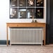 Oak Radiator Console Table - Hand Made to Order - 2 Leg - Etsy UK
