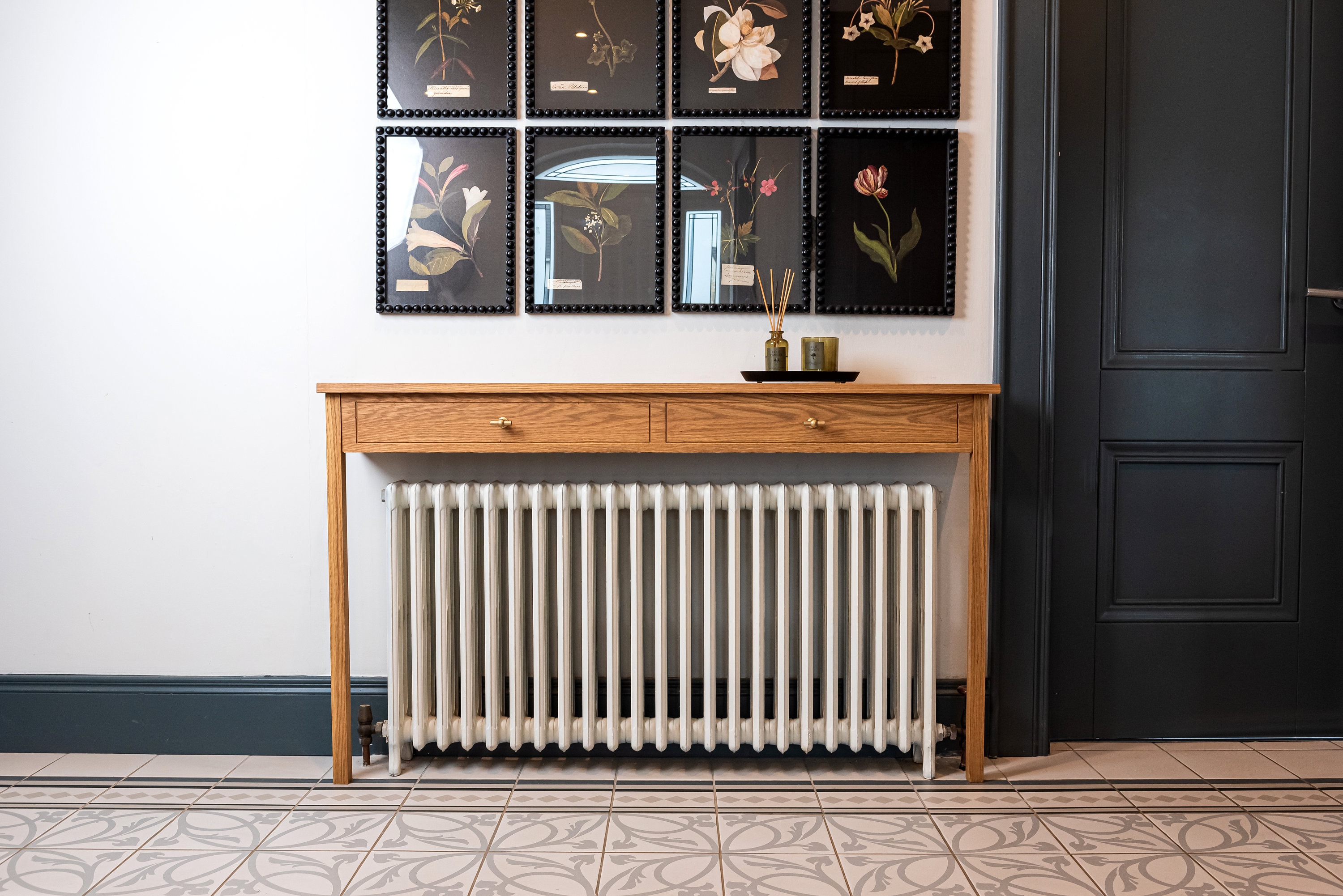 Oak Radiator Console Table - Hand Made to Order - 2 Leg - Etsy UK
